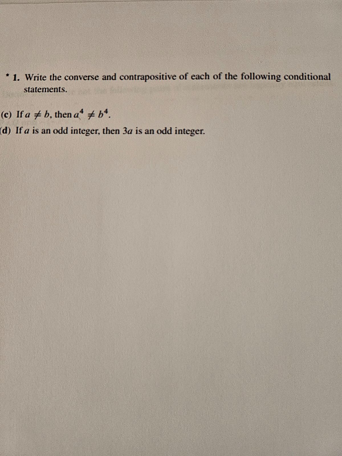 Solved Write the converse and contrapositive of each of the | Chegg.com