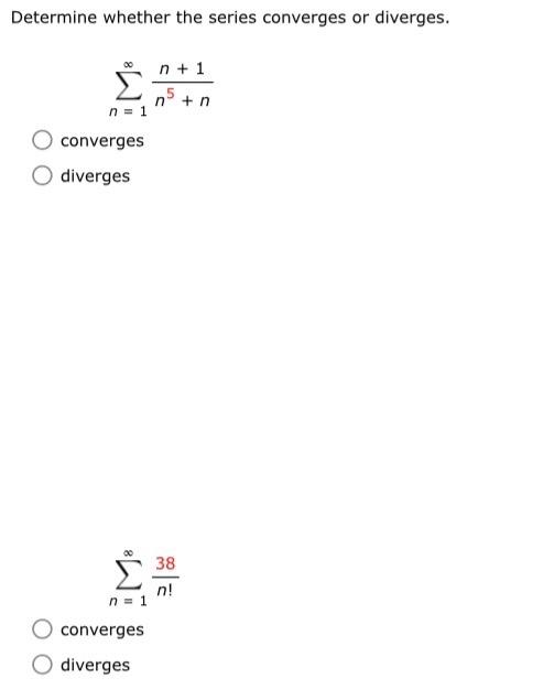Solved Determine whether the series converges or diverges. | Chegg.com