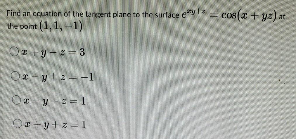 Solved LAI Find an equation of the tangent plane to the | Chegg.com