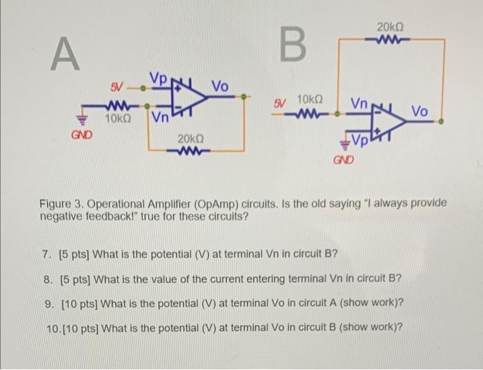 Solved Figure 3. Operational Amplifier (OpAmp) circuits. Is | Chegg.com