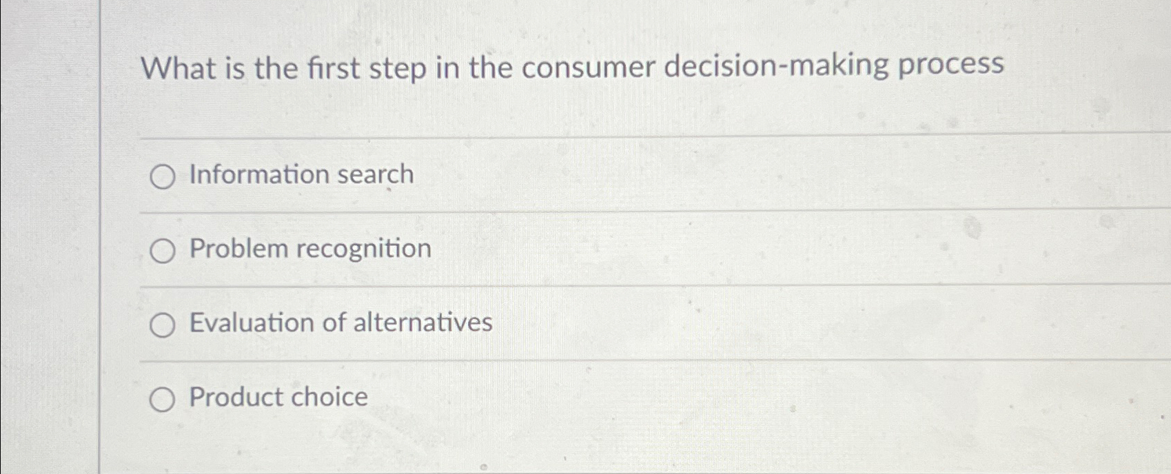 Solved What is the first step in the consumer | Chegg.com