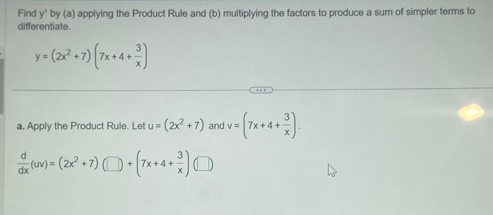 Solved Find y' ﻿by (a) ﻿applying the Product Rule and (b) | Chegg.com
