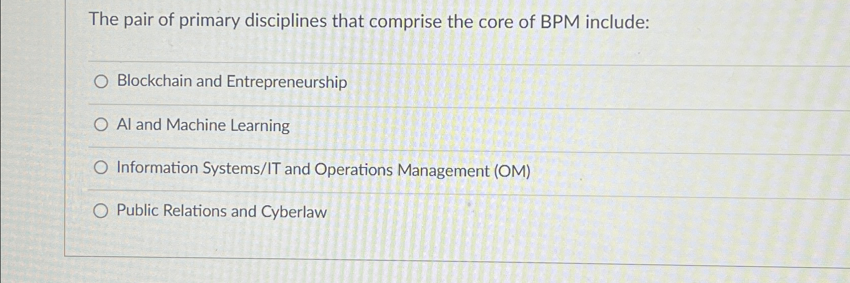 Solved The pair of primary disciplines that comprise the | Chegg.com
