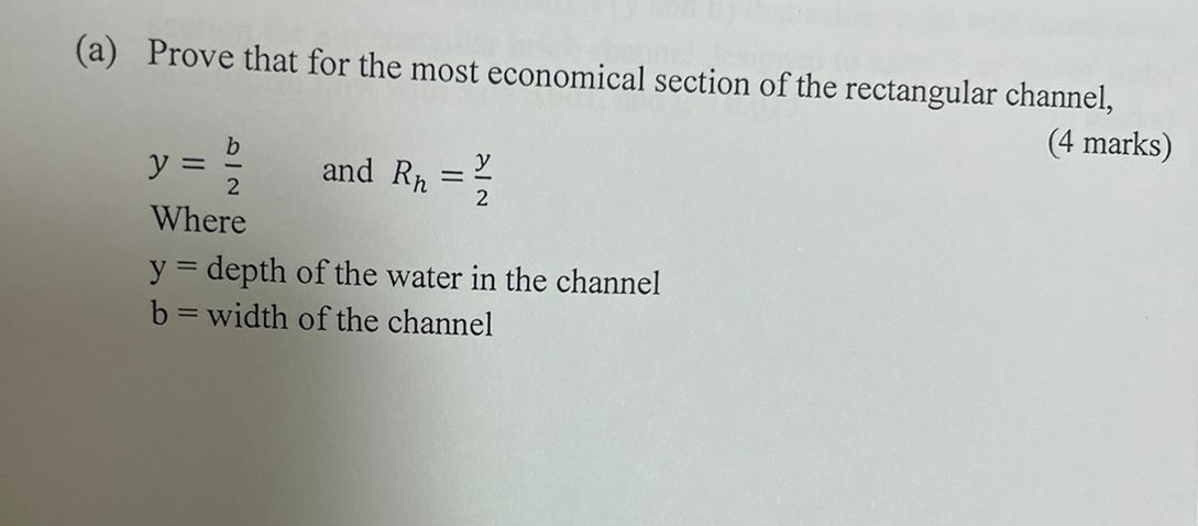 Solved (a) ﻿Prove that for the most economical section of | Chegg.com