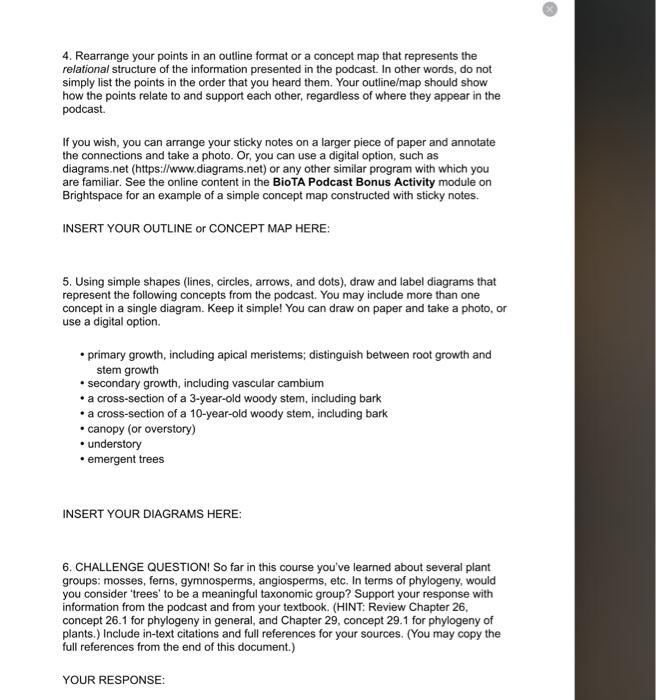 4. Rearrange your points in an outline format or a | Chegg.com