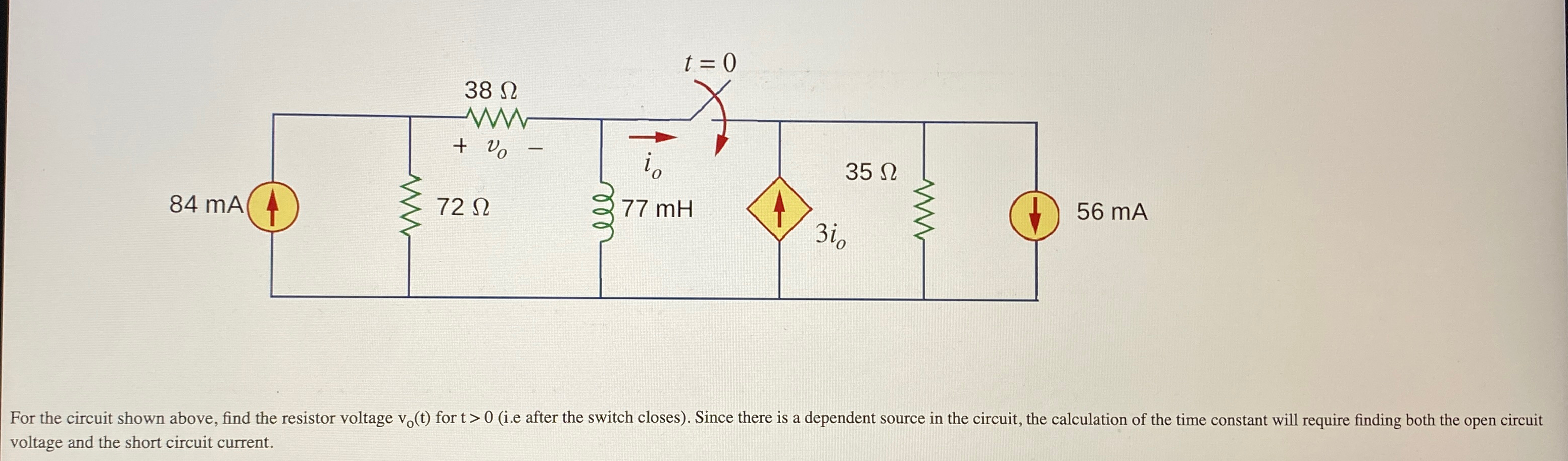 Solved For the circuit shown above, find the resistor | Chegg.com