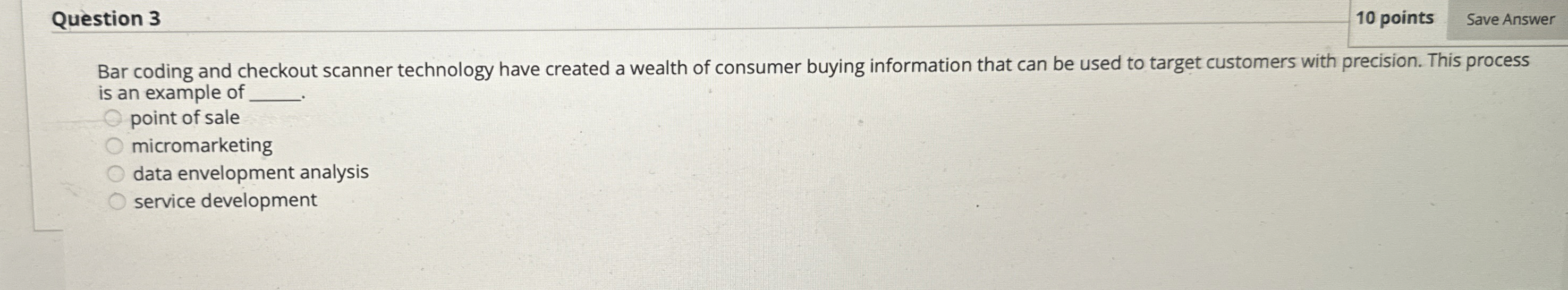 Solved Question 3Bar coding and checkout scanner technology | Chegg.com