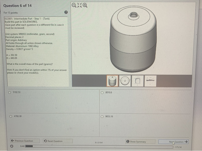 Solved Question 6 of 14 For 15 points 022001: Intermediate | Chegg.com