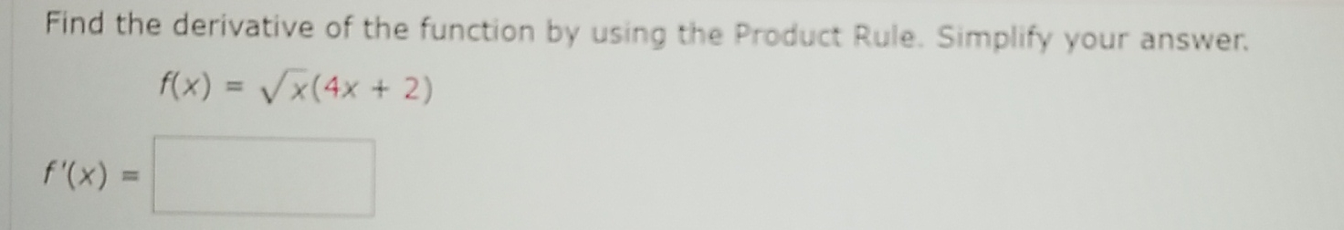 Solved Find the derivative of the function by using the | Chegg.com