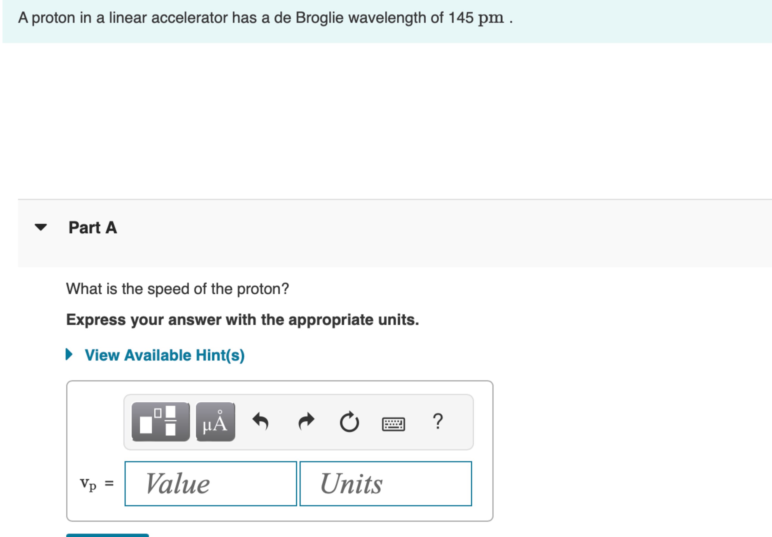 Solved A proton in a linear accelerator has a de Broglie | Chegg.com