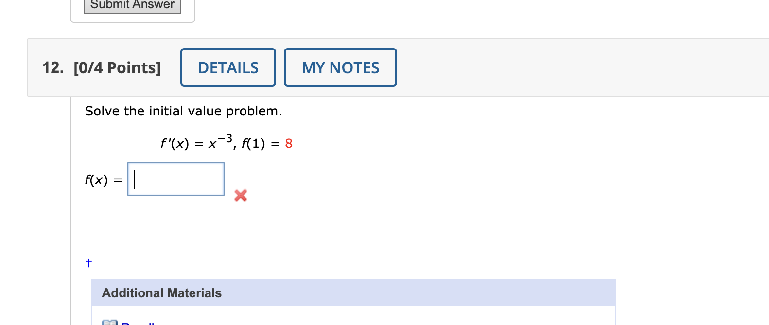 Solved Solve the initial value problem.y=dydx=3,y(0)=9Solve | Chegg.com