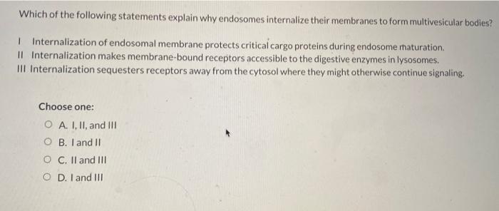 Solved Which of the following statements explain why | Chegg.com