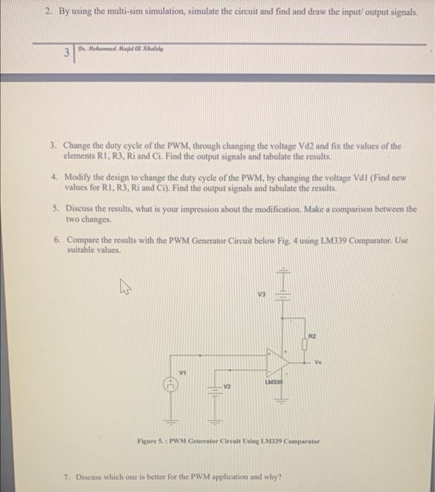 Solved Objectives: To design, analyze, and simulate a PWM | Chegg.com