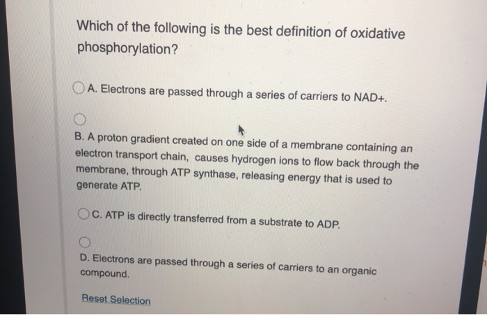 Solved Which Of The Following Is The Best Definition Of Chegg