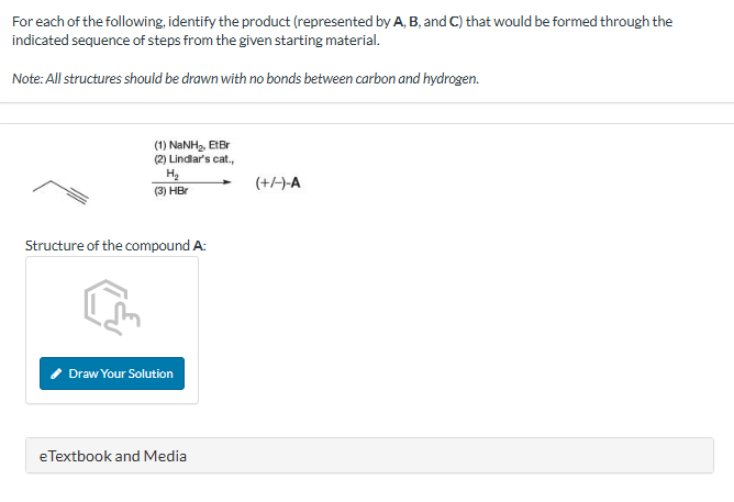 Solved for each of the following, identify the product | Chegg.com