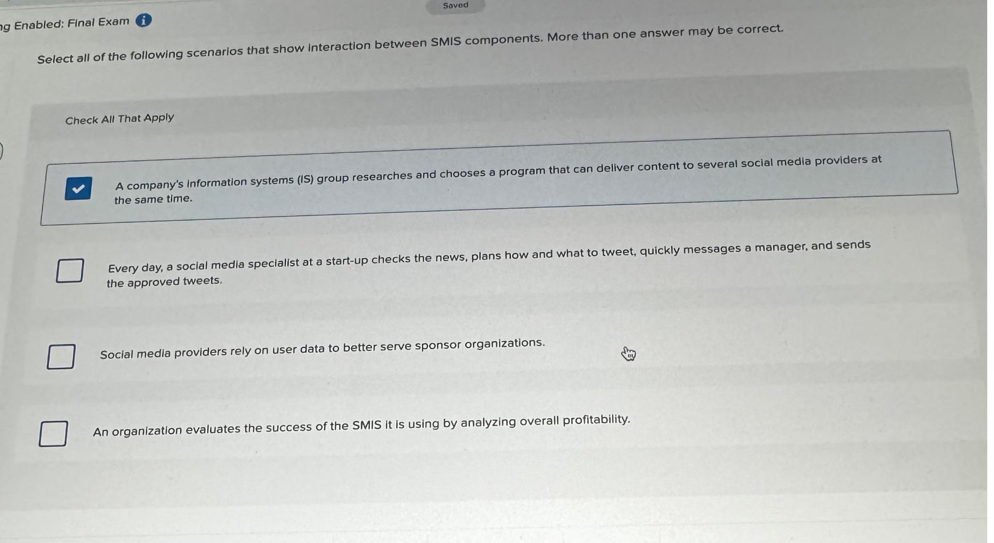 Solved Select all of the following scenarios that show | Chegg.com