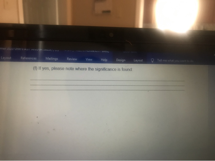 Solved tavit DCU -ut References Mailings Review View Help | Chegg.com