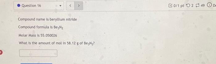 Solved Compound name is chromium(II) chloride Compound | Chegg.com