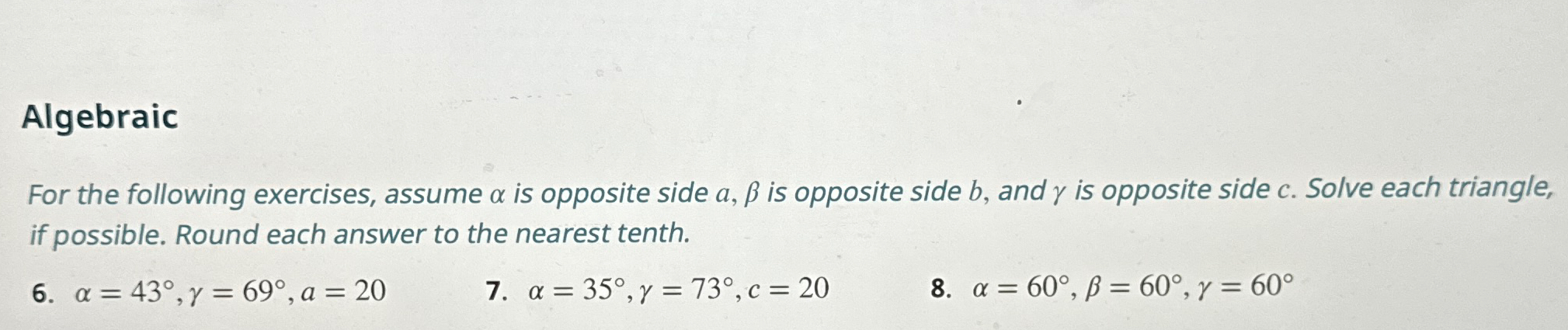 Solved AlgebraicFor the following exercises, assume α ﻿is | Chegg.com