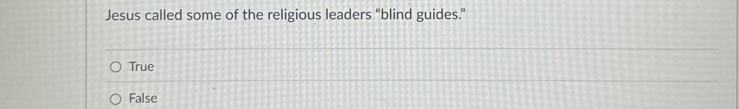 Solved Jesus called some of the religious leaders "blind | Chegg.com