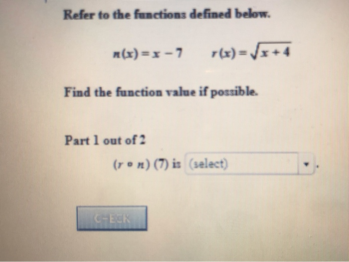 Solved Refer to the functions defined below. rx) = x+4 | Chegg.com