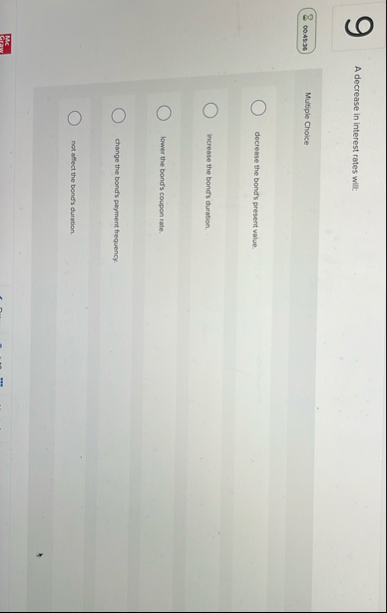 Solved 9a Decrease In Interest Rates Will0045 26multiple 8404