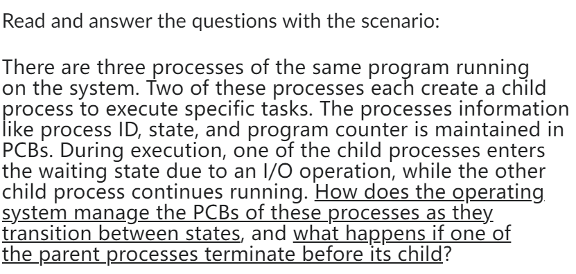 Solved Read and answer the questions with the scenario:There | Chegg.com