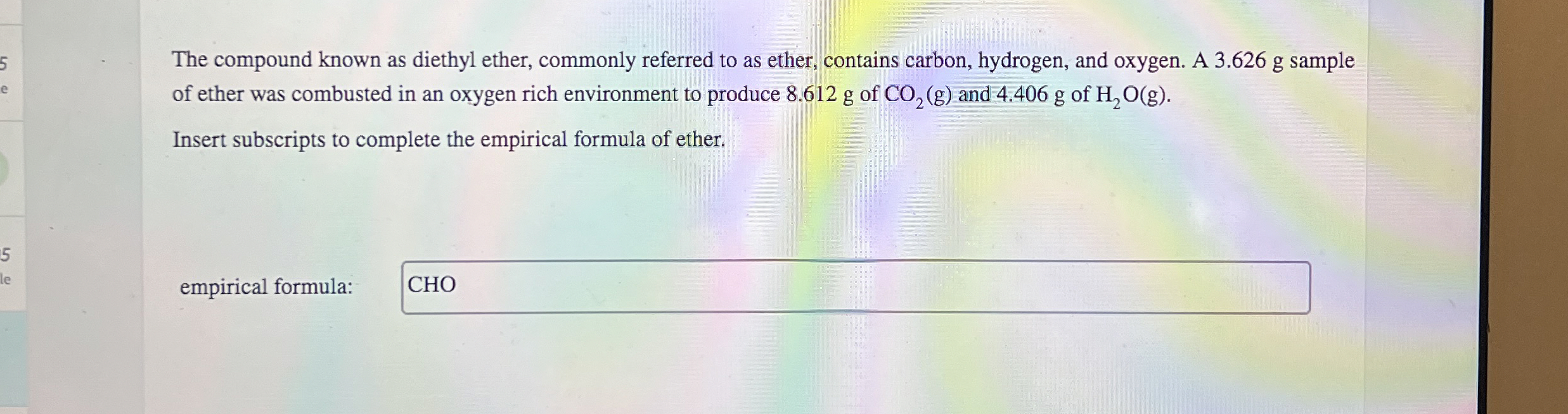 Solved The compound known as diethyl ether, commonly | Chegg.com