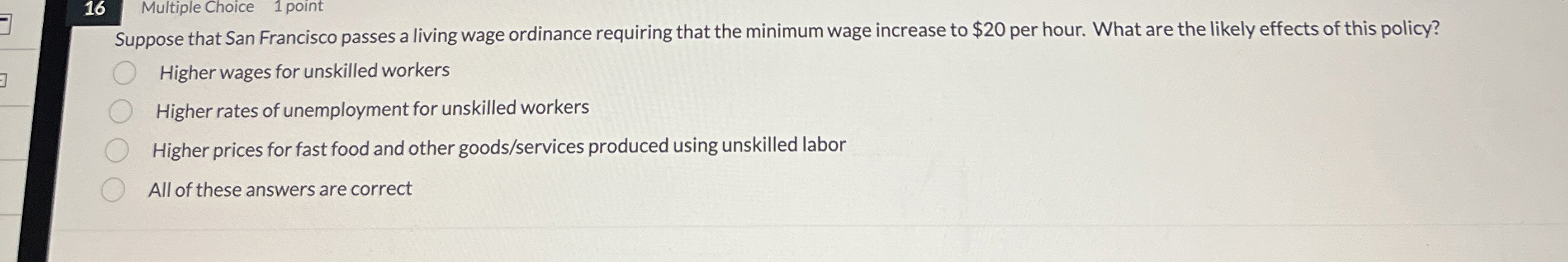 Solved 16 ﻿Multiple Choice1 ﻿pointSuppose that San Francisco | Chegg.com