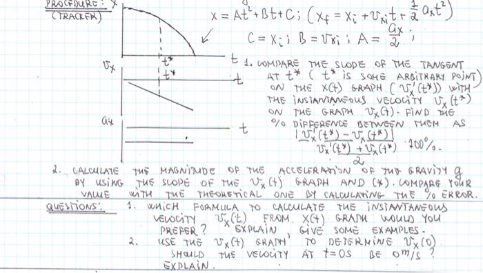 Solved Which formula to calculate the instantaneous velocity | Chegg.com