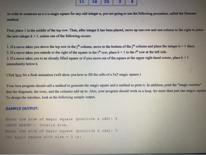 Solved Question 2 [60pts). A magic square is an arrangement | Chegg.com