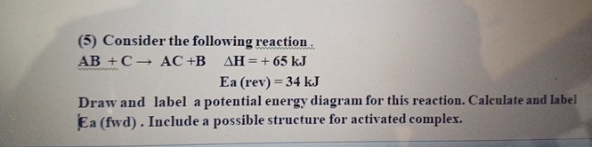 Solved (5) ﻿Consider the following | Chegg.com