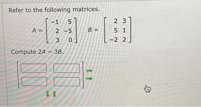 Solved Refer to the following matrices. | Chegg.com