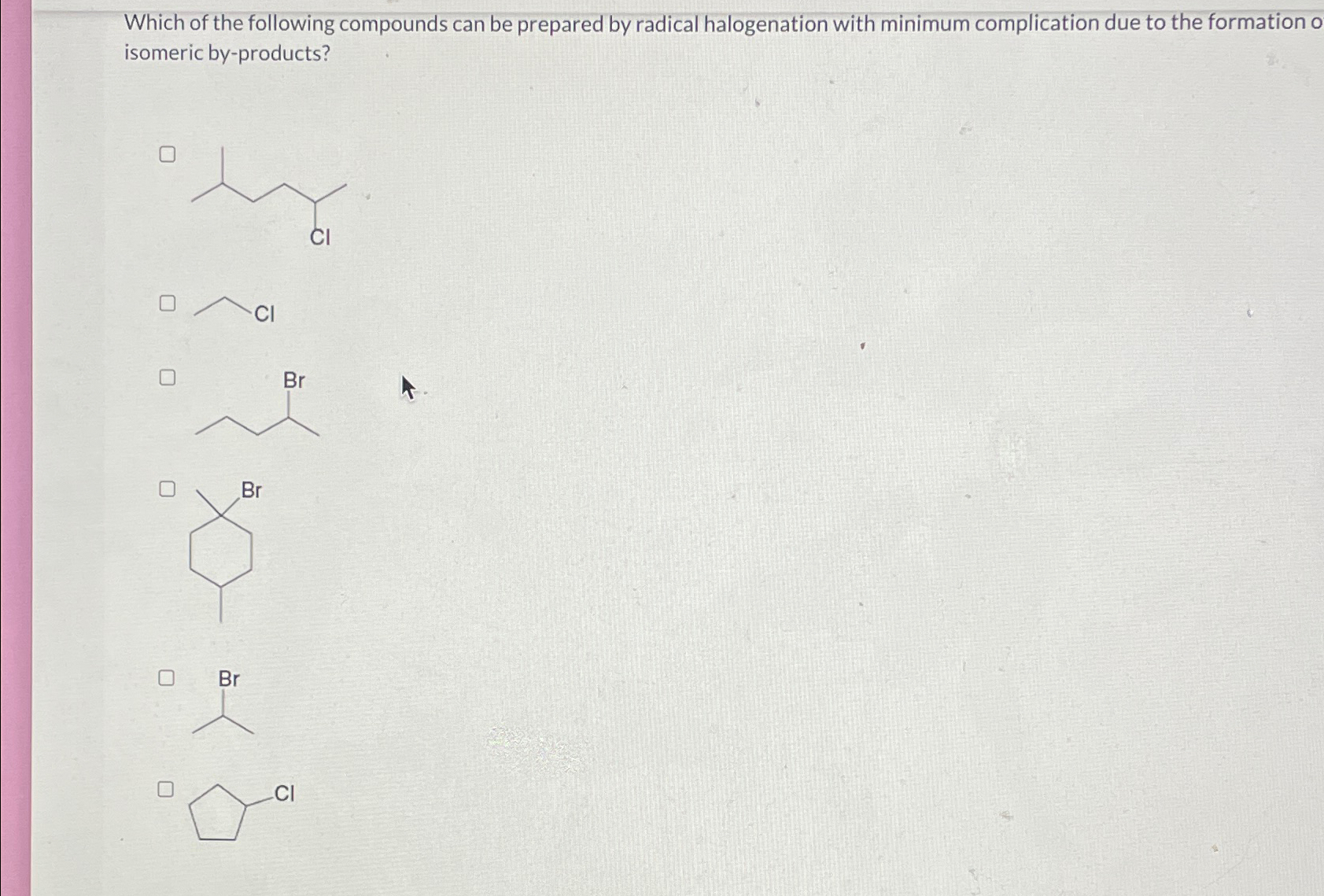 Solved Which of the following compounds can be prepared by | Chegg.com