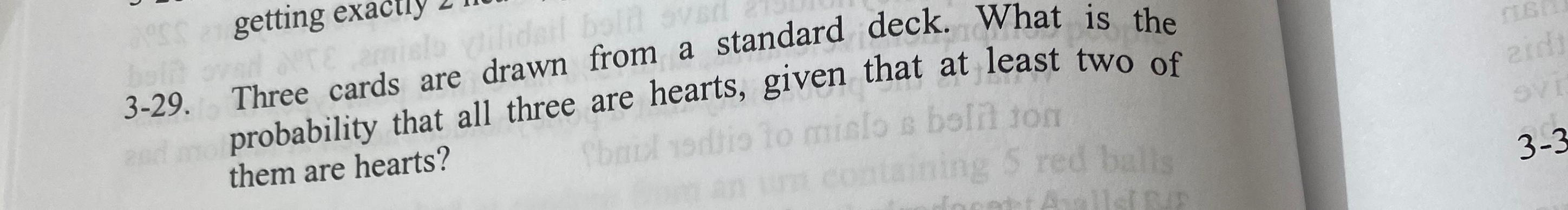 Solved 3-29. ﻿Three cards are drawn from a standard deck. | Chegg.com