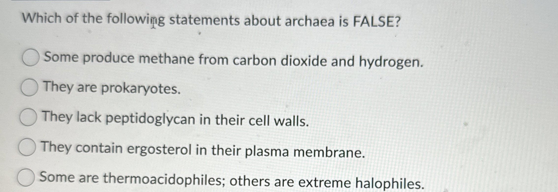 Solved Which of the following statements about archaea is | Chegg.com