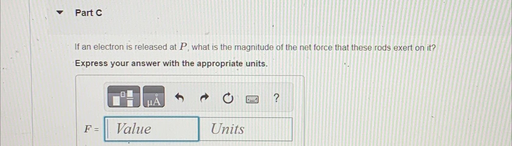 Part CIf an electron is released at P, ﻿what is the | Chegg.com