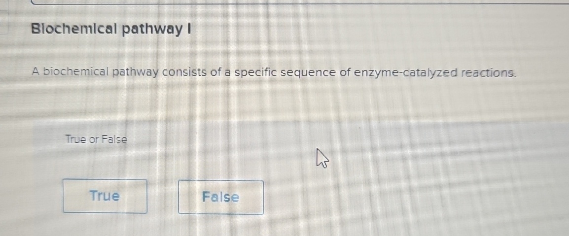 Solved Blochemical pathway IA biochemical pathway consists | Chegg.com