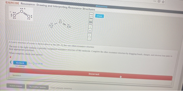Solved References) EXERCISE Resonance: Drawing and | Chegg.com