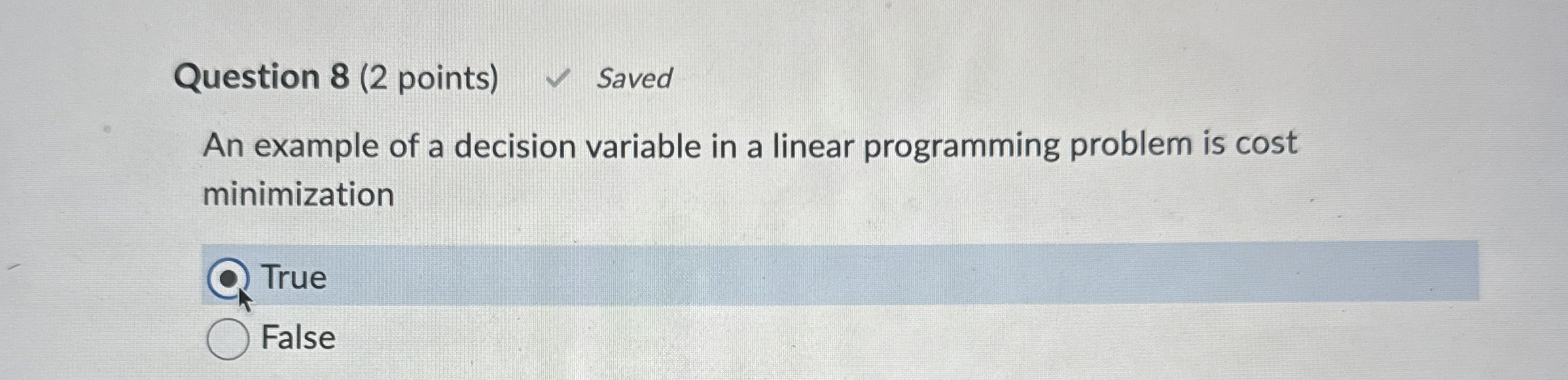 Solved Question 8 (2 ﻿points) ﻿SavedAn example of a | Chegg.com