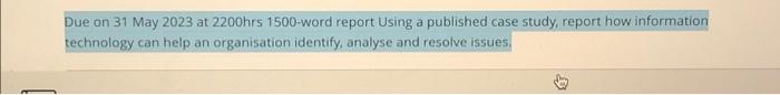 1500-word Report With the help of examples, | Chegg.com