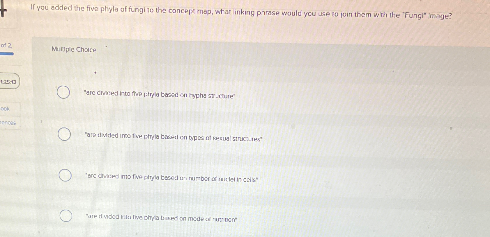 Solved If you added the five phyla of fungi to the concept | Chegg.com