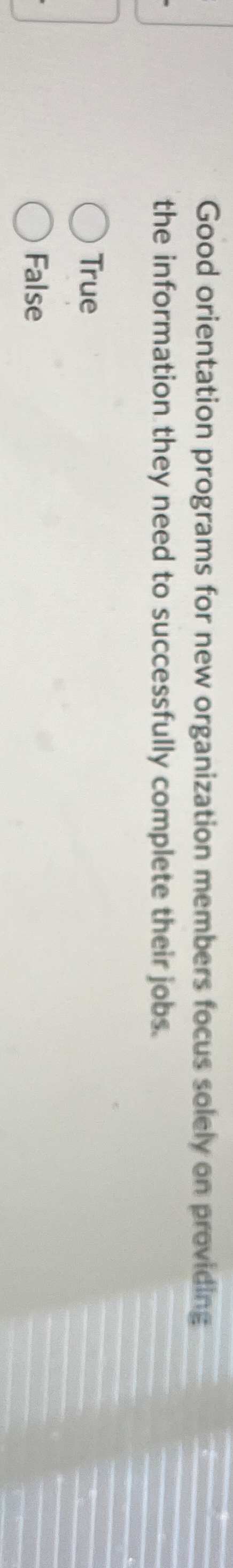 Solved Good orientation programs for new organization | Chegg.com