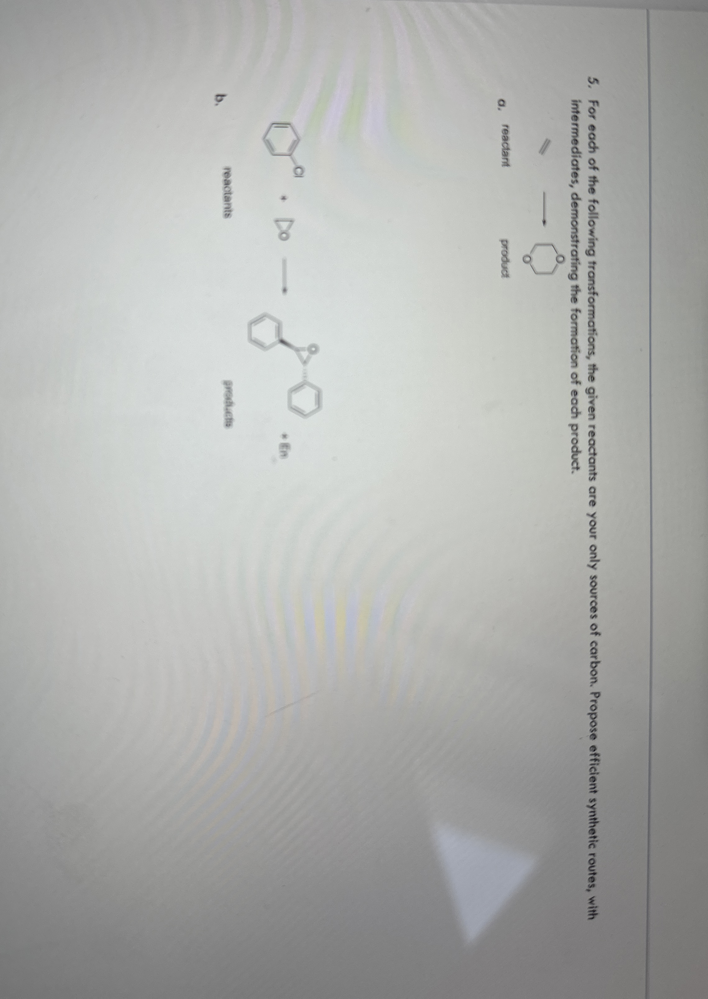 Solved For each of the following transformations, the given | Chegg.com