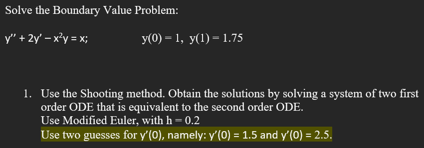 Solved Solve the Boundary Value | Chegg.com