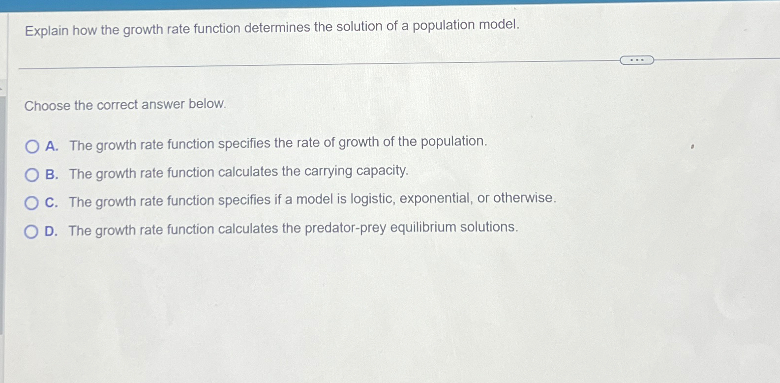 Solved Explain how the growth rate function determines the | Chegg.com