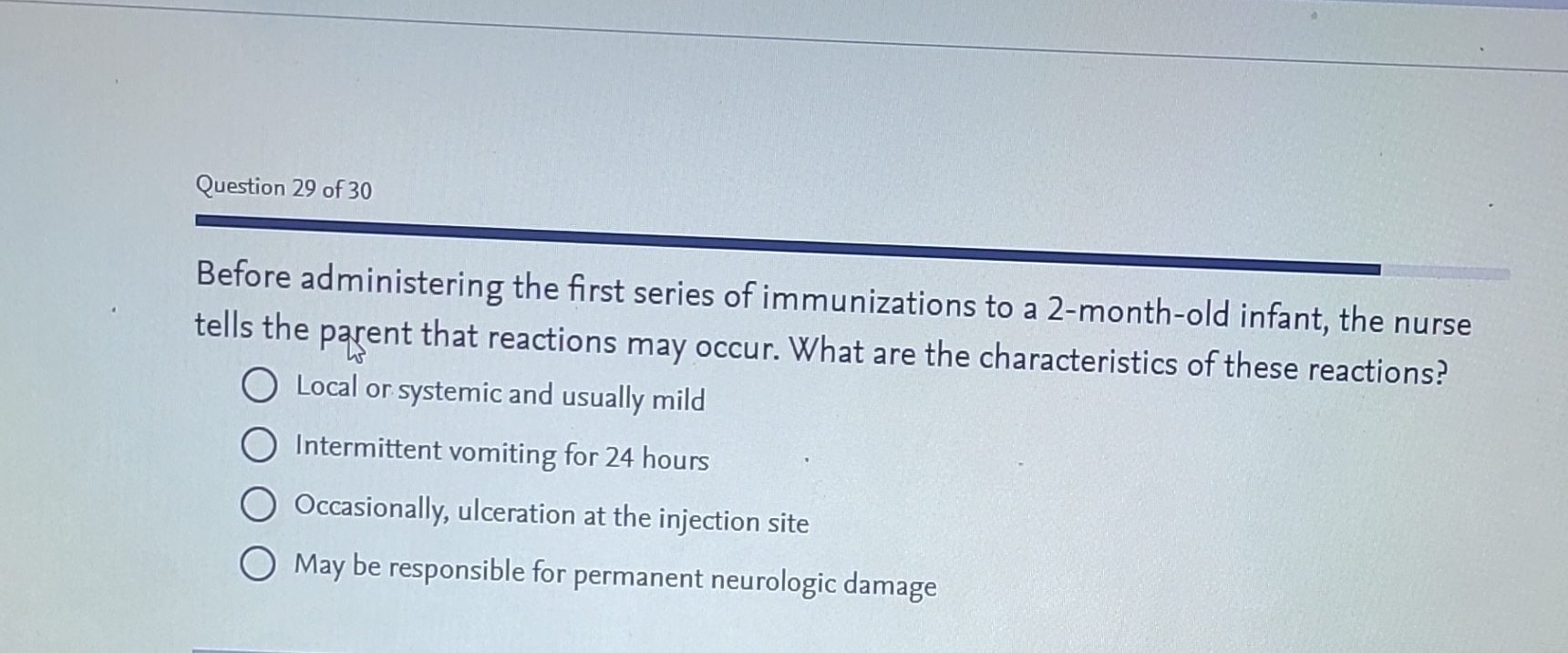 Solved Question 29 ﻿of 30 ﻿Before administering the first | Chegg.com
