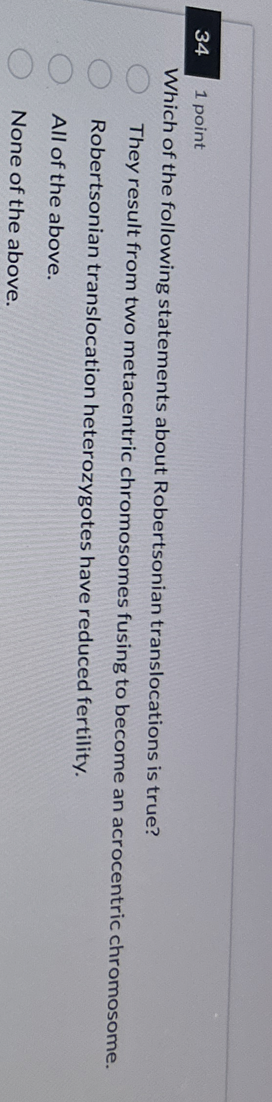 Solved 34 1 ﻿pointWhich of the following statements about | Chegg.com
