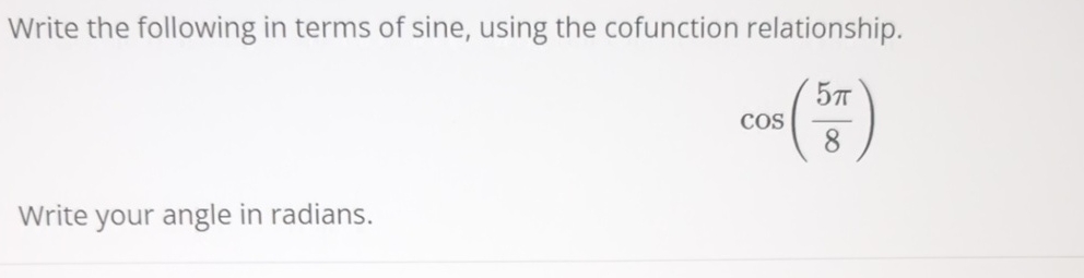 Solved Write the following in terms of sine, ﻿using the | Chegg.com
