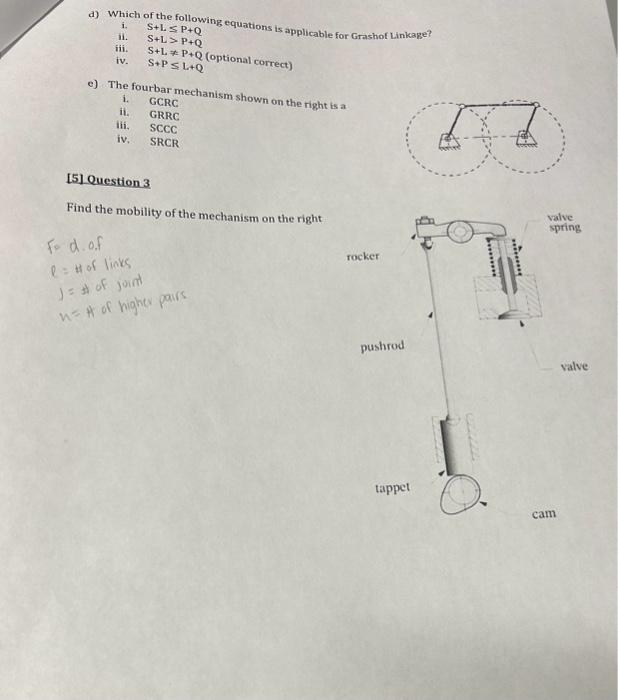 Solved d) Which of the following equations is applicable for | Chegg.com